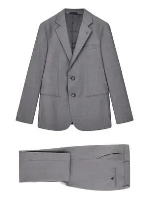 Giorgio Armani Single-breasted Soho Line Suit In Virgin Wool And Cashmere Beige