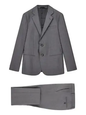 Giorgio Armani Single-breasted Soho Line Suit In Virgin Wool And Cashmere - Grey