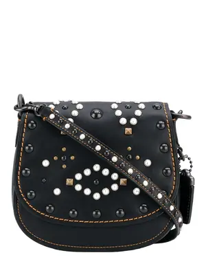 COACH® Coach Mini Studded Saddle Bag