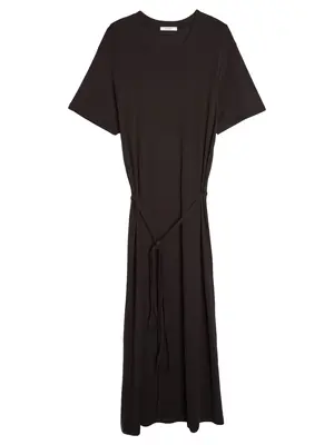 LEMAIRE Belted T-shirt Dress - Black
