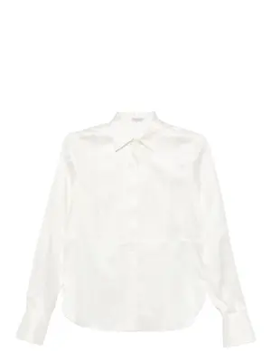 Brunello Cucinelli Satin Shirt - Neutrals