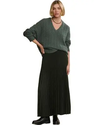 Jenni Kayne Pleated Skirt - Multicolor,forest Plaid