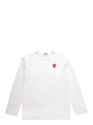 Play Comme Des Garcon Mini Logo Long-sleeve Tee - White