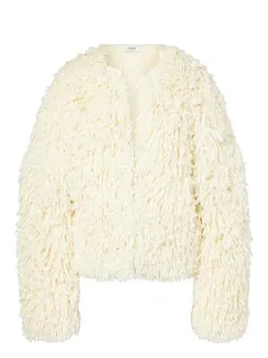 FFORME Forme Van Fringed Wool-blend Jacket - White