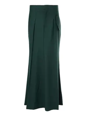Victoria Beckham Asymmetric Maxi Skirt - Green