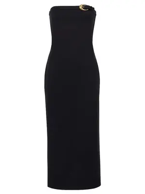 Staud Beekman Strapless Midi Dress - Black