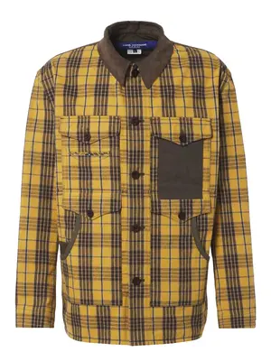 Junya Watanabe Checked Cotton Flannel Jacket - Yellow