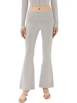 Lioness Muse Knit Wide Leg Sweatpants - Cloud