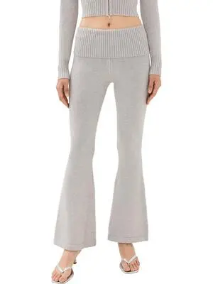 Lioness Muse Knit Wide Leg Sweatpants - Cloud