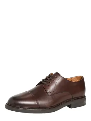 Ralph Lauren Asher Cap Toe Dress Shoes - Polo Brown