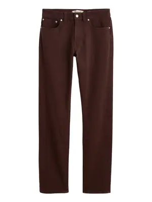 Madewell Athletic Slim Pants In Allday Twill Dark Carob