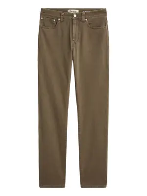Madewell Athletic Slim Pants In Allday Twill - Driftwood Brown