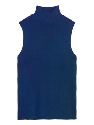 Madewell Merino Wool-Silk Sweater Tank Bright Cobalt