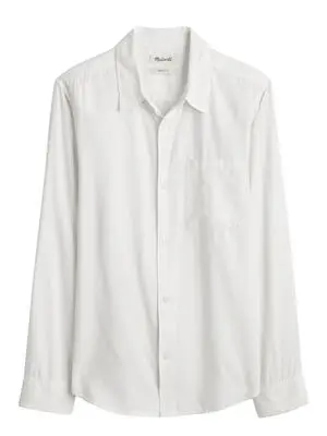 Madewell The Perfect Shirt In Soft Drape Twill Eyelet White
