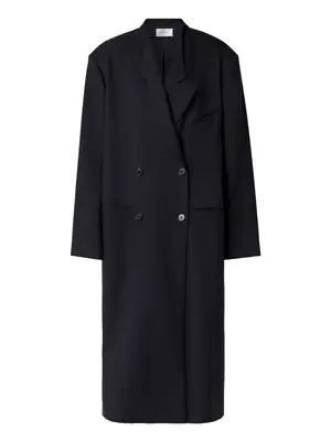 THE ROW Indra Oversized Wool-twill Coat - Blue