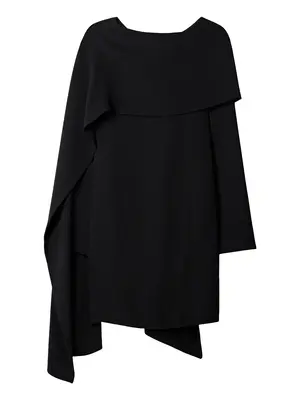 THE ROW Lea Draped Silk-crepe Blouse - Black
