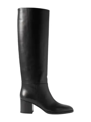 GIANVITO ROSSI Santiago 60 Leather Knee Boots - Black