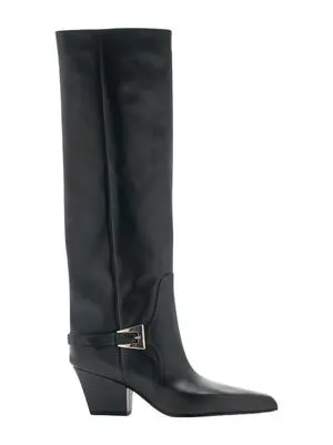 Paris Texas Jane Buckle-detailed Leather Boots - Black