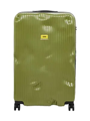 CRASH BAGGAGE Stripe Large Check-in Suitcase - Green