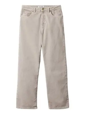 Miu Miu Garment-dyed Corduroy Pants - Granite Gray