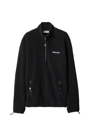 Miu Miu Fleece Sweatshirt - Black