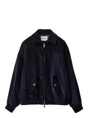 Miu Miu Corduroy Blouson Jacket - Navy