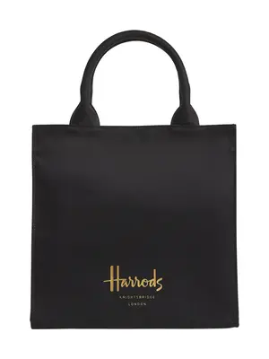 Harrods Logo Tote Bag Black
