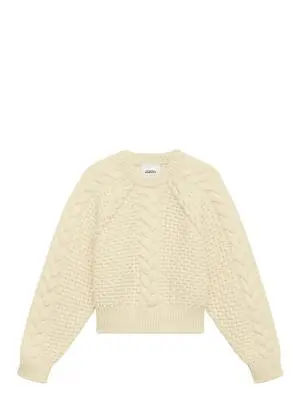 Isabel Marant Obrero Cable Knit Sweater - Ecru