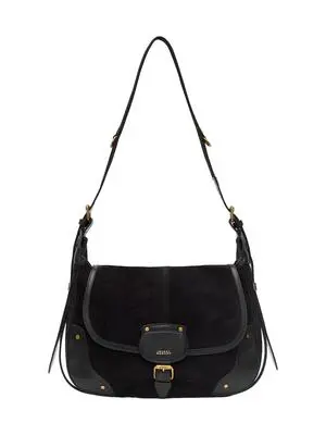 Isabel Marant Sierra Leather Messenger Bag - Black