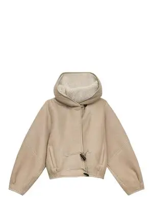 Isabel Marant Amiel Shearling Hooded Coat - Ecru