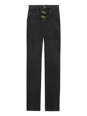 Isabel Marant Brinley Straight-leg Denim Pants - Black