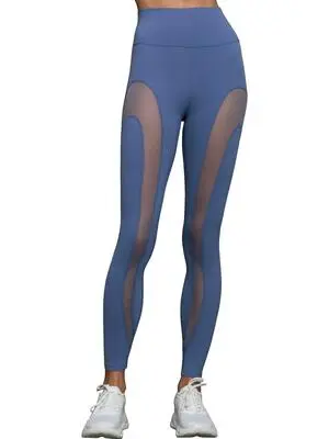 Carbon38 Sheer Spliced Legging In Melt - Blue Horizon
