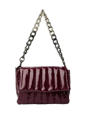 THINK ROYLN Bar Bag Glossy Deep Burgundy/black/black Web