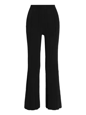 Galvan Plissé Flared Pants - Black