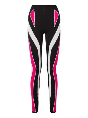 BALMAIN Striped Stretchjacquard Leggings