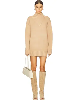 SEROYA Dessa Chunky Knit Sweater - Tan