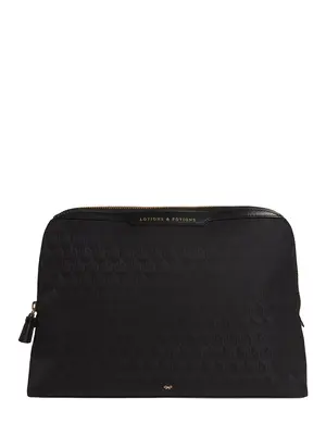 ANYA HINDMARCH Logo Jacquard Pouch - Black