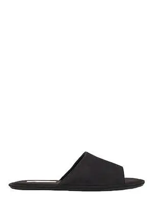 THE ROW Frances Open Toe Slipper - Black