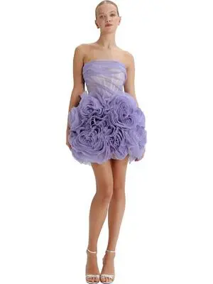 MILLA Appliquéd Organza Mini - Lavender