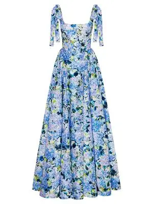 MILLA Strapped Maxi Dress - Blue Hydrangea