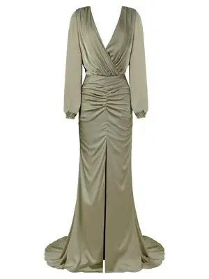 green emerald velvet dress Milla Gown by Vivid Luxe main image 1