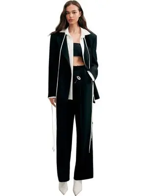 MILLA High-rise Suit Trousers - Black