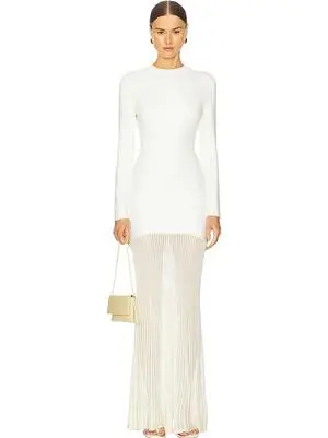 SEROYA Serenade Knit Maxi Dress - Cream