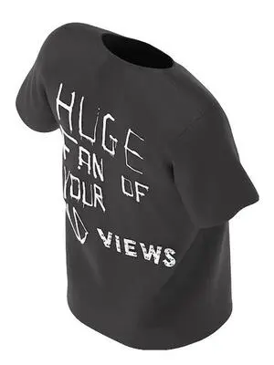 DRAKE Huge Fan Of Views Tee Shirt - Black