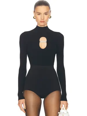 Moschino Long Sleeve Bodysuit - Black