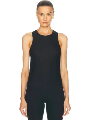 Beyond Yoga Featherweight Shirred Tank Top - Darkest Night