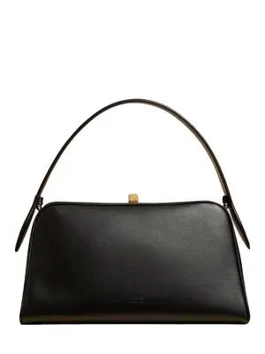 Khaite Cate Leather Top Handle Bag - Black