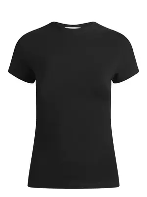 ADANOLA Short Sleeve Stretch Top - Black