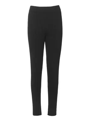 Cashmere In Love Luz Ribbed Wool-cashmere Track Pants - Black
