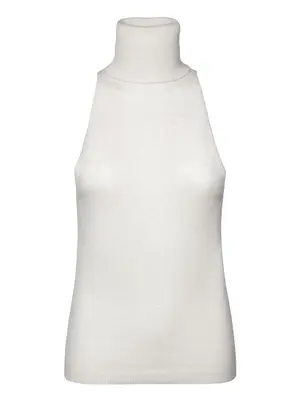 Cashmere In Love Sleeveless Top - White